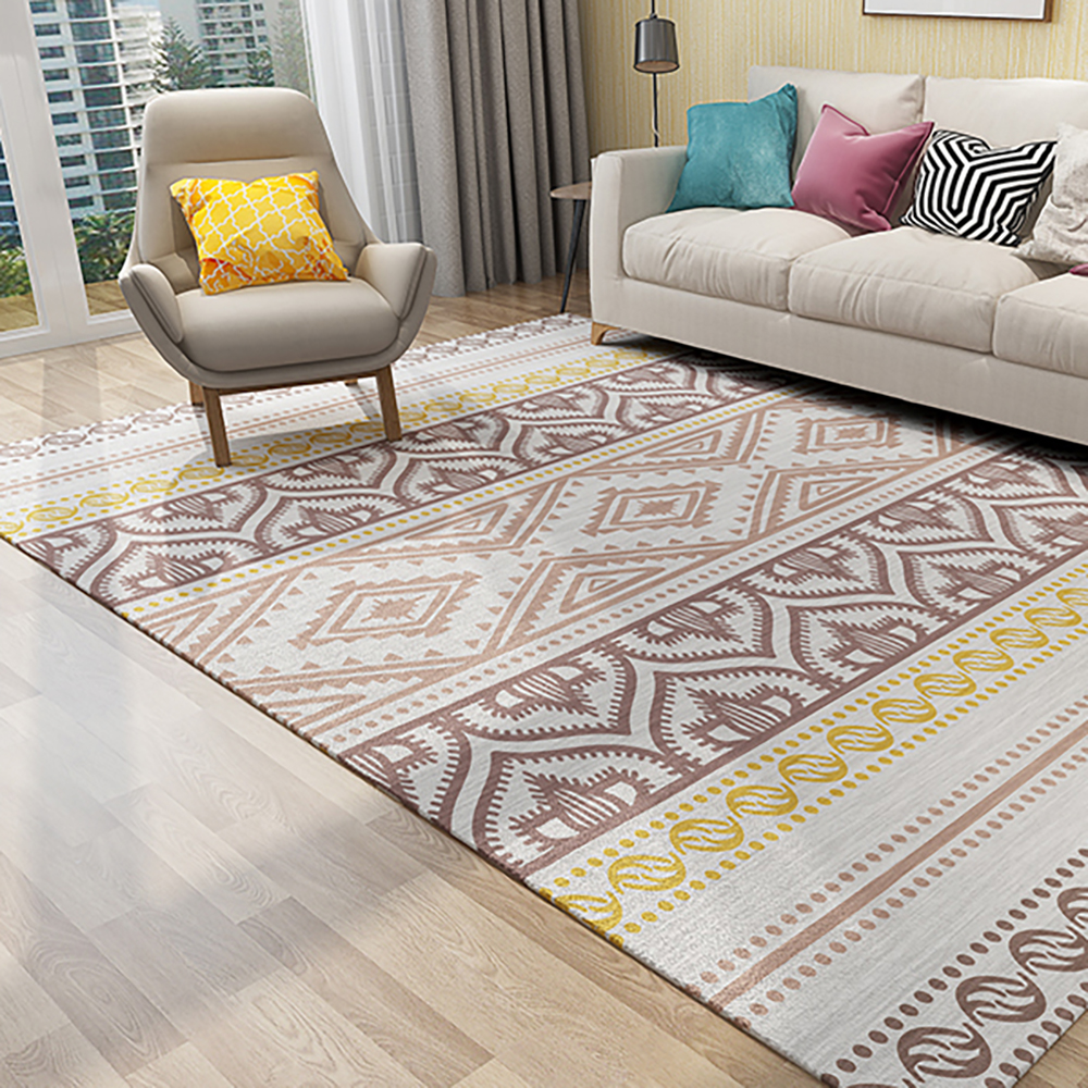 3000 mm × 4000 mm Nordic Bohemian Beige & Hasel & Gelb Rechteck Teppich ...