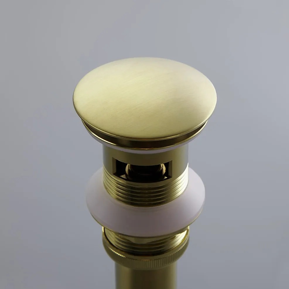 Modern Brushed Gold Bathroom Basin Pop Up Waste with Overflow ...