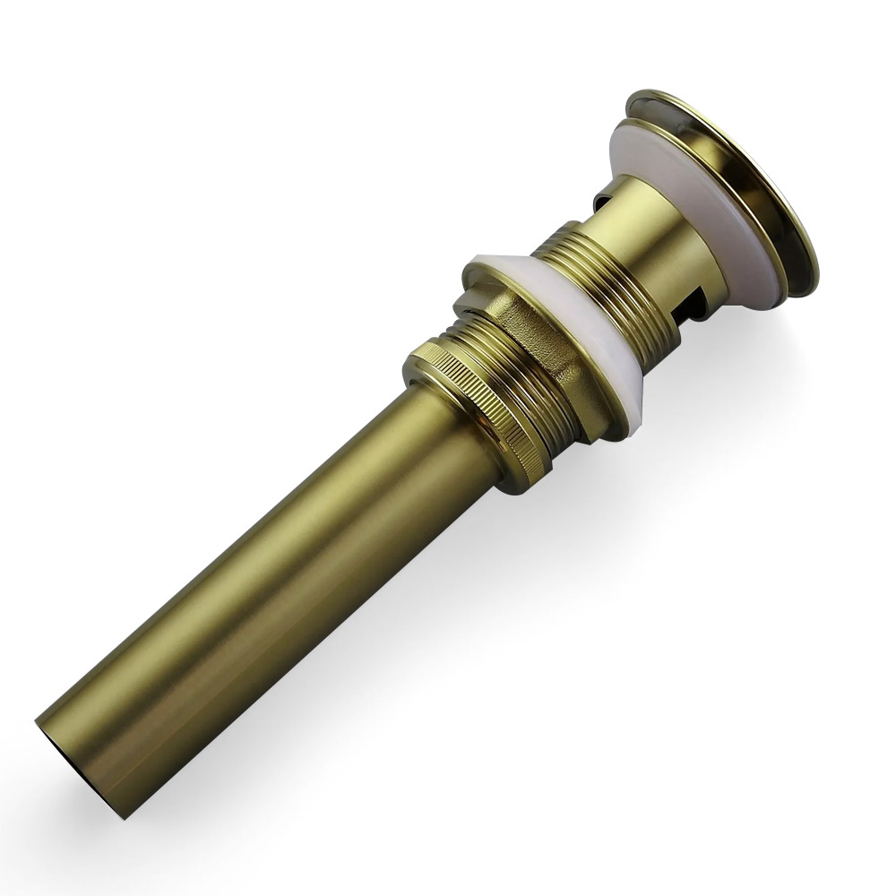 Modern Brushed Gold Bathroom Basin Pop Up Waste with Overflow ...