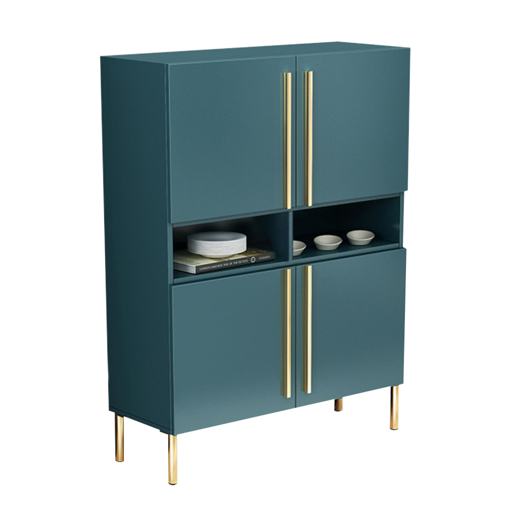 Modern Green Sideboard Buffet with 4 Doors & 4 Drawers in Gold ...