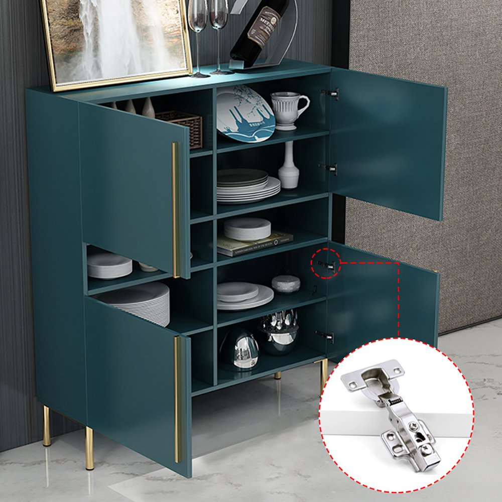 Modern Green Sideboard Buffet with 4 Doors & 4 Drawers in Gold ...