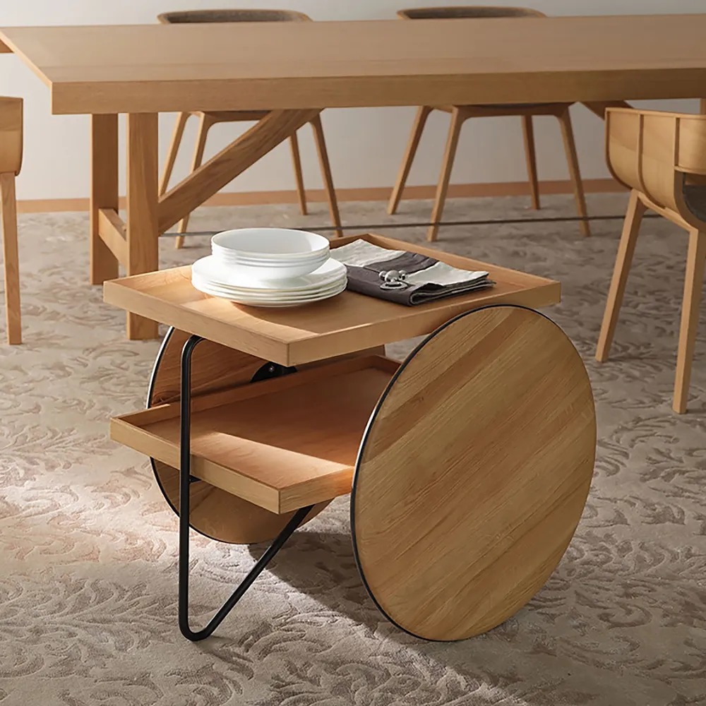 Natural Rectangle Side Table Pine Wood with Storage End Table Metal in ...