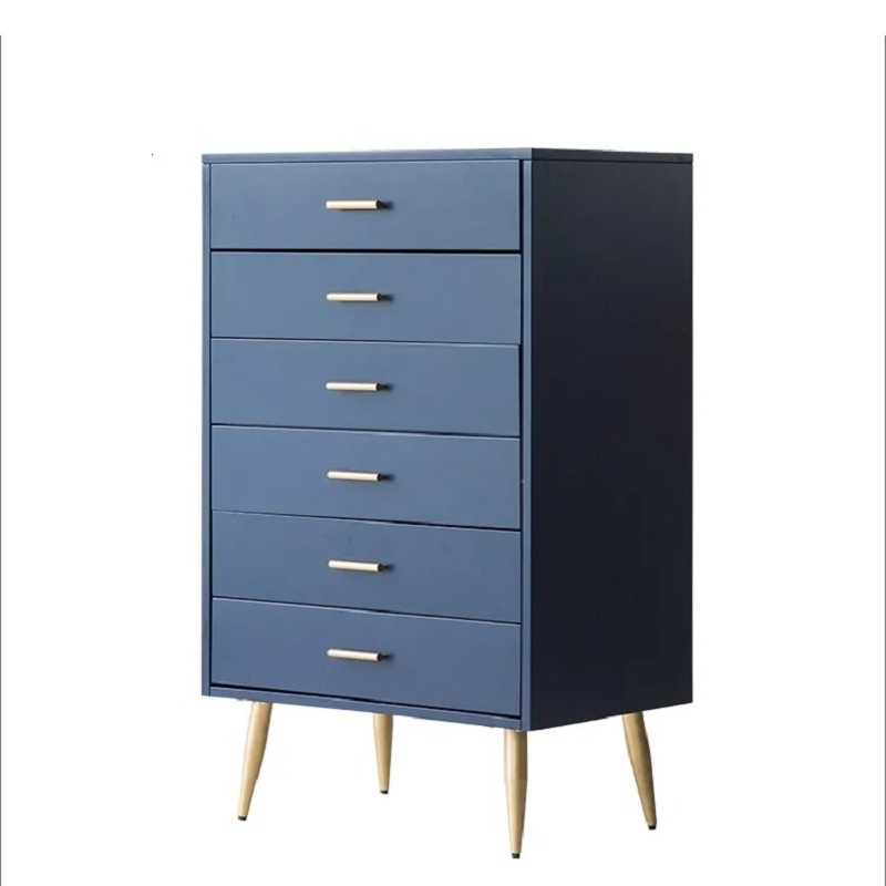 4 Drawer Dresser Modern Blue Wood Storage Chest Accent Cabinet for ...