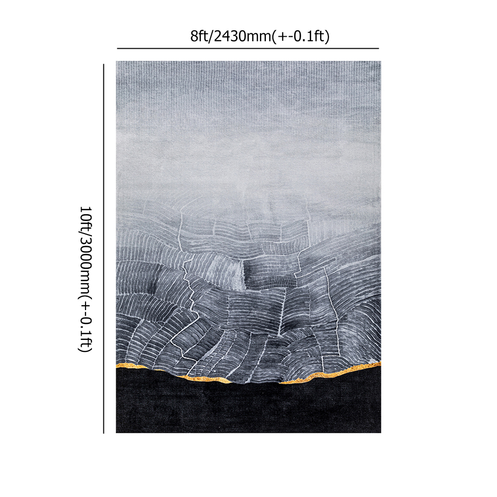 3000mm × 4000mm Contemprary Grey Artistic Geological Structure Designed ...