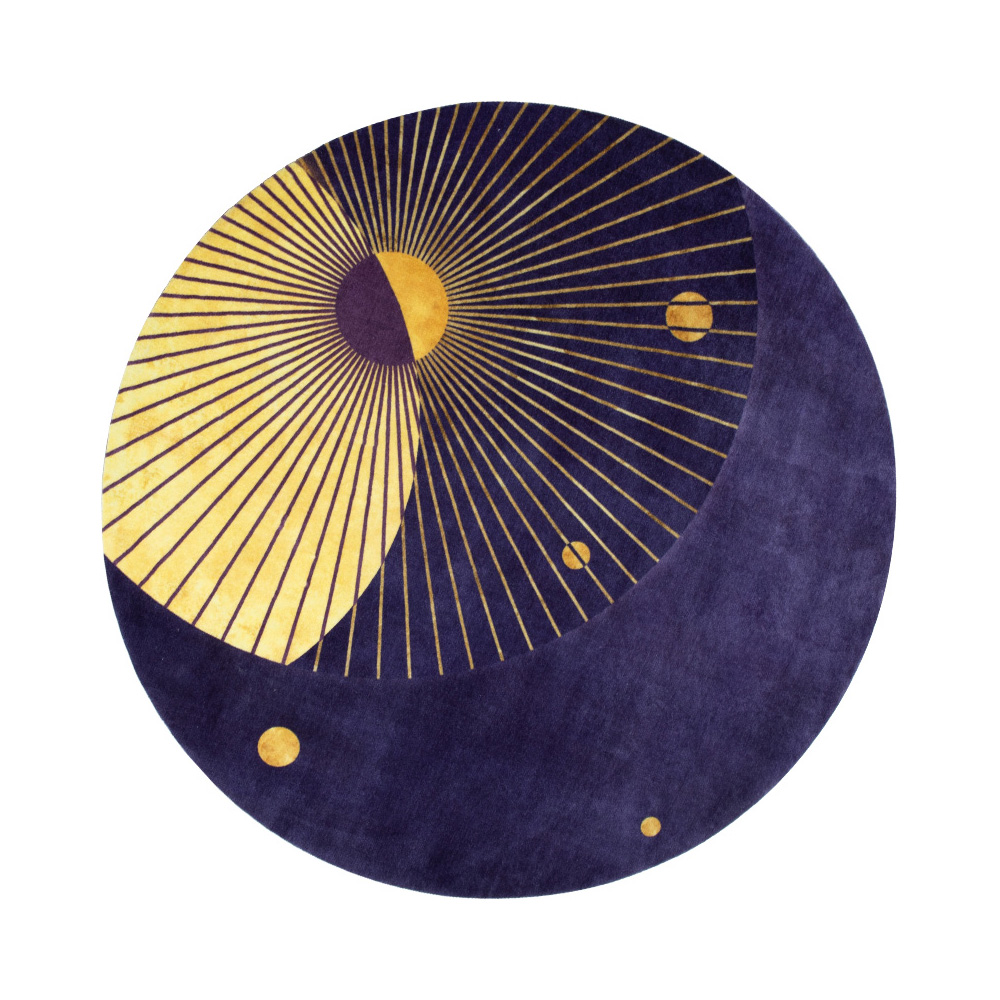 2430mm x 3000mm Designer Modern Style Retangular Deep Purple Area Rug ...