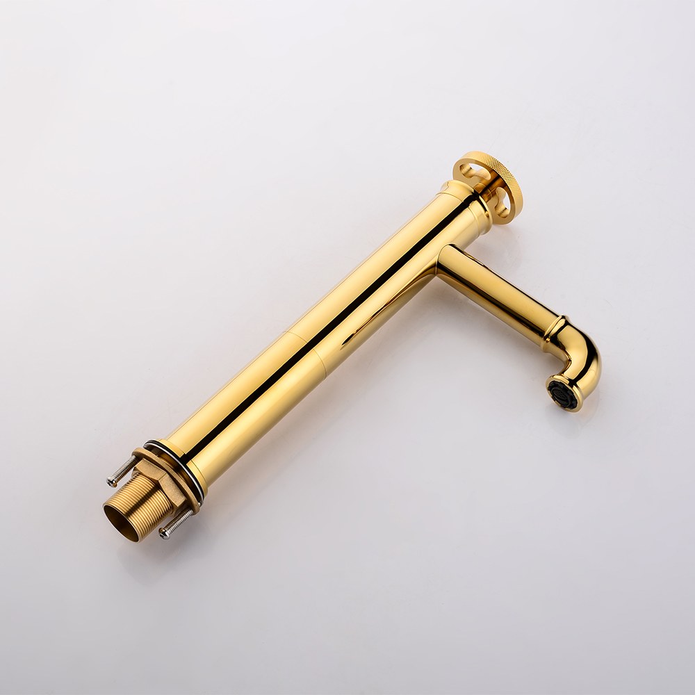 Ruth Industrial Pipe Single Lever Handle Bathroom Countertop Basin Tap ...