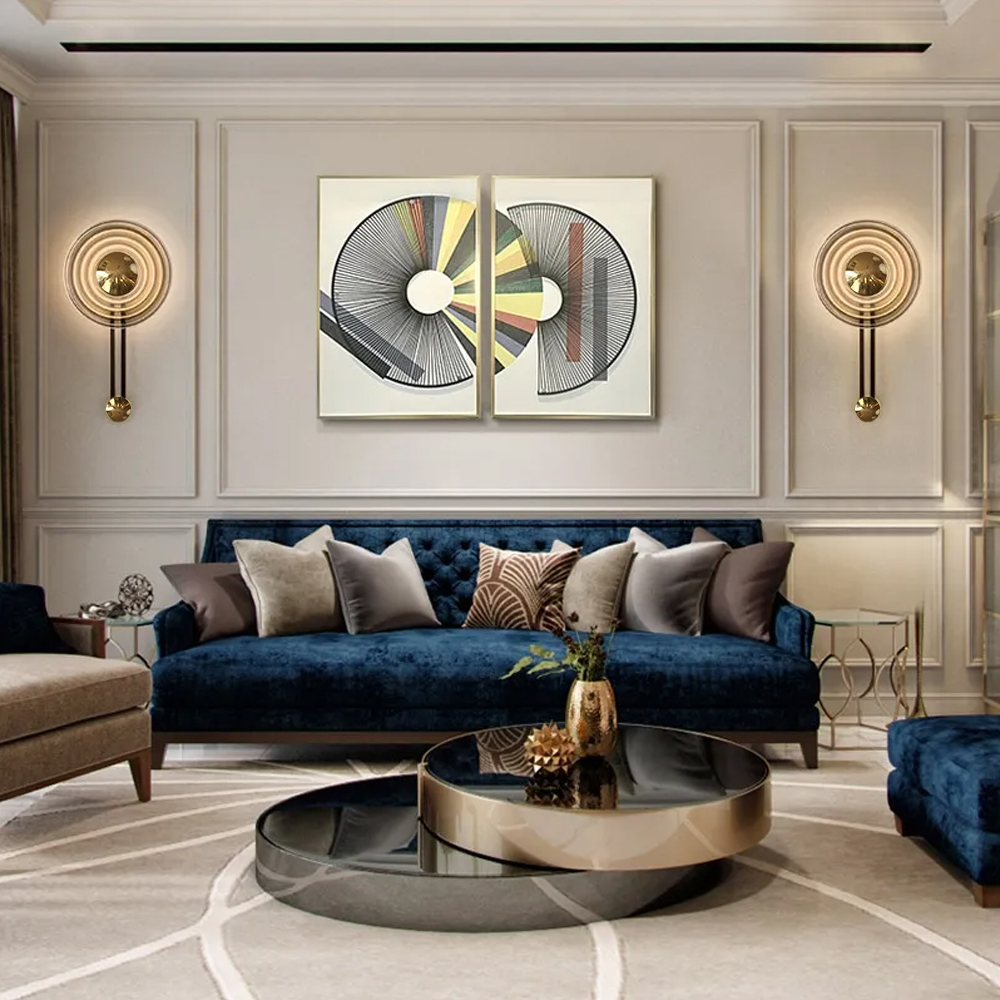 Mid-Century Modern Wall Sconce Decorative LED Wall Light in Brass-Homary