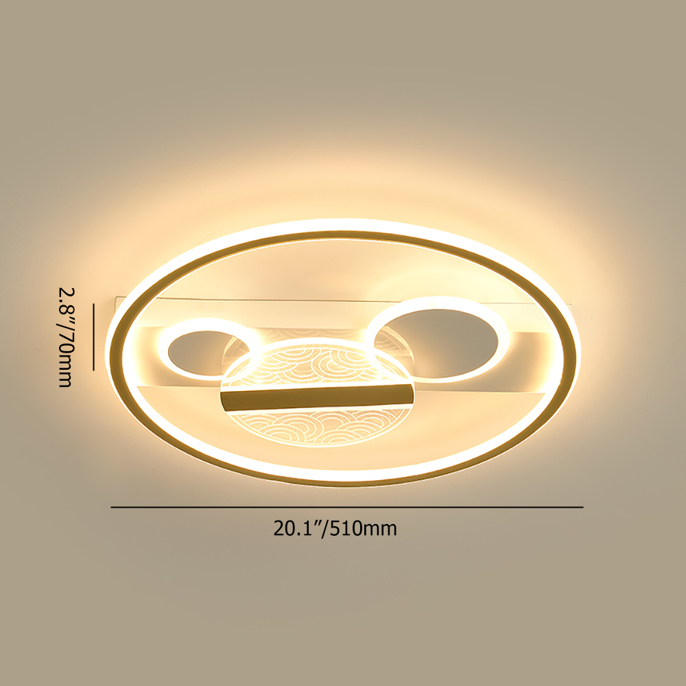 Modern Circle 3 Color Mode Acrylic Shade LED Flush Mount Ceiling Light ...