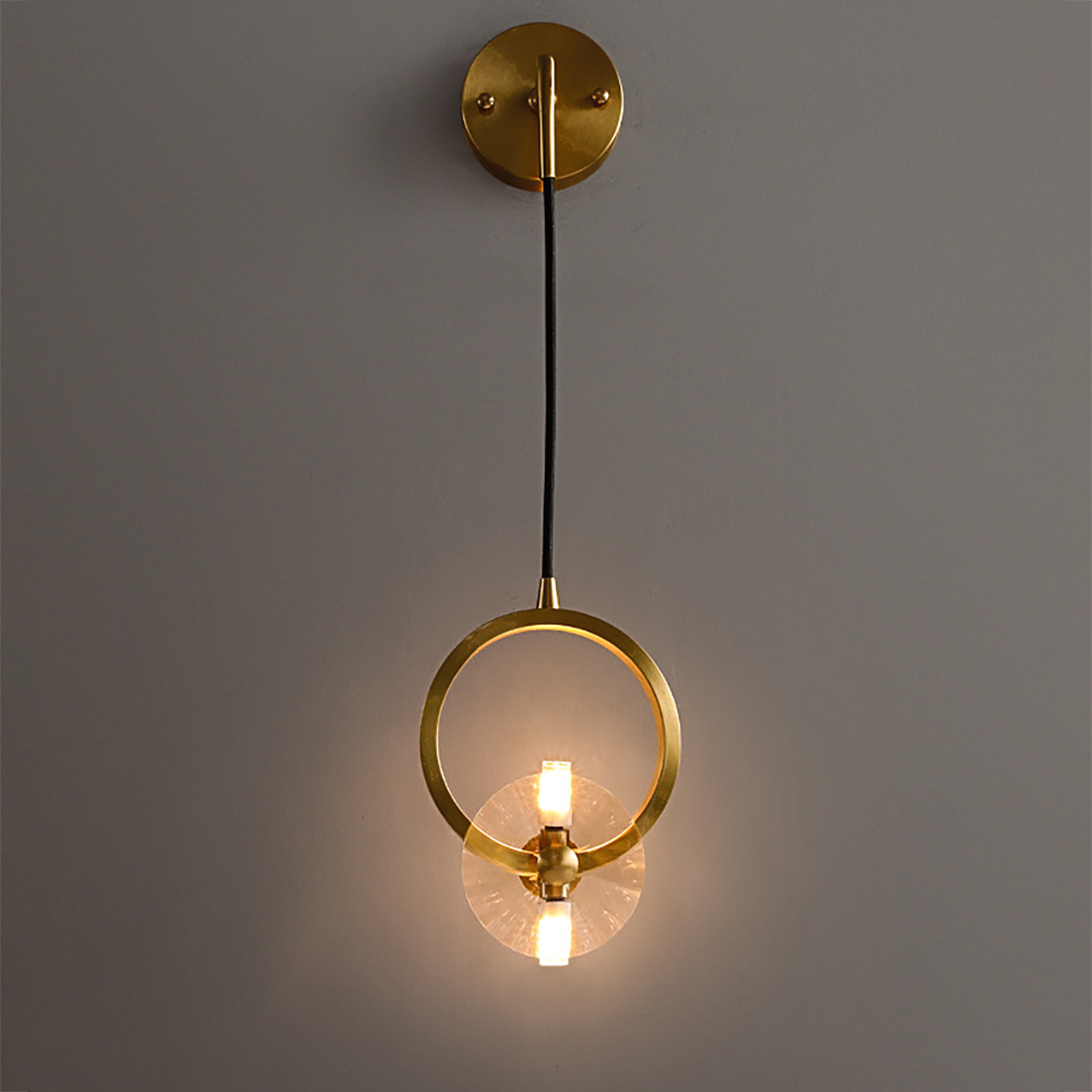 Modern Decorative LED Crystal Wall Sconce with Adjustable Cable-Homary