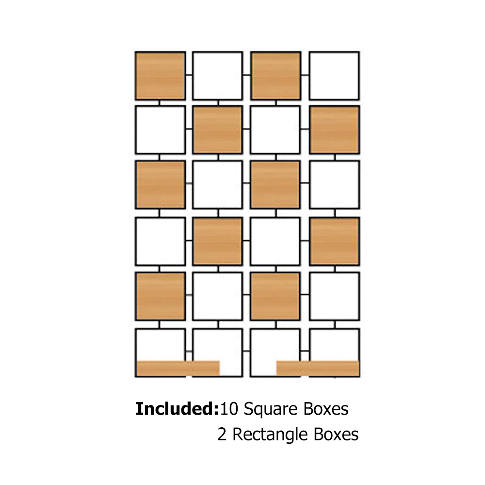 Retro Geometric Metal Display Bookshelf with Boxes-Homary