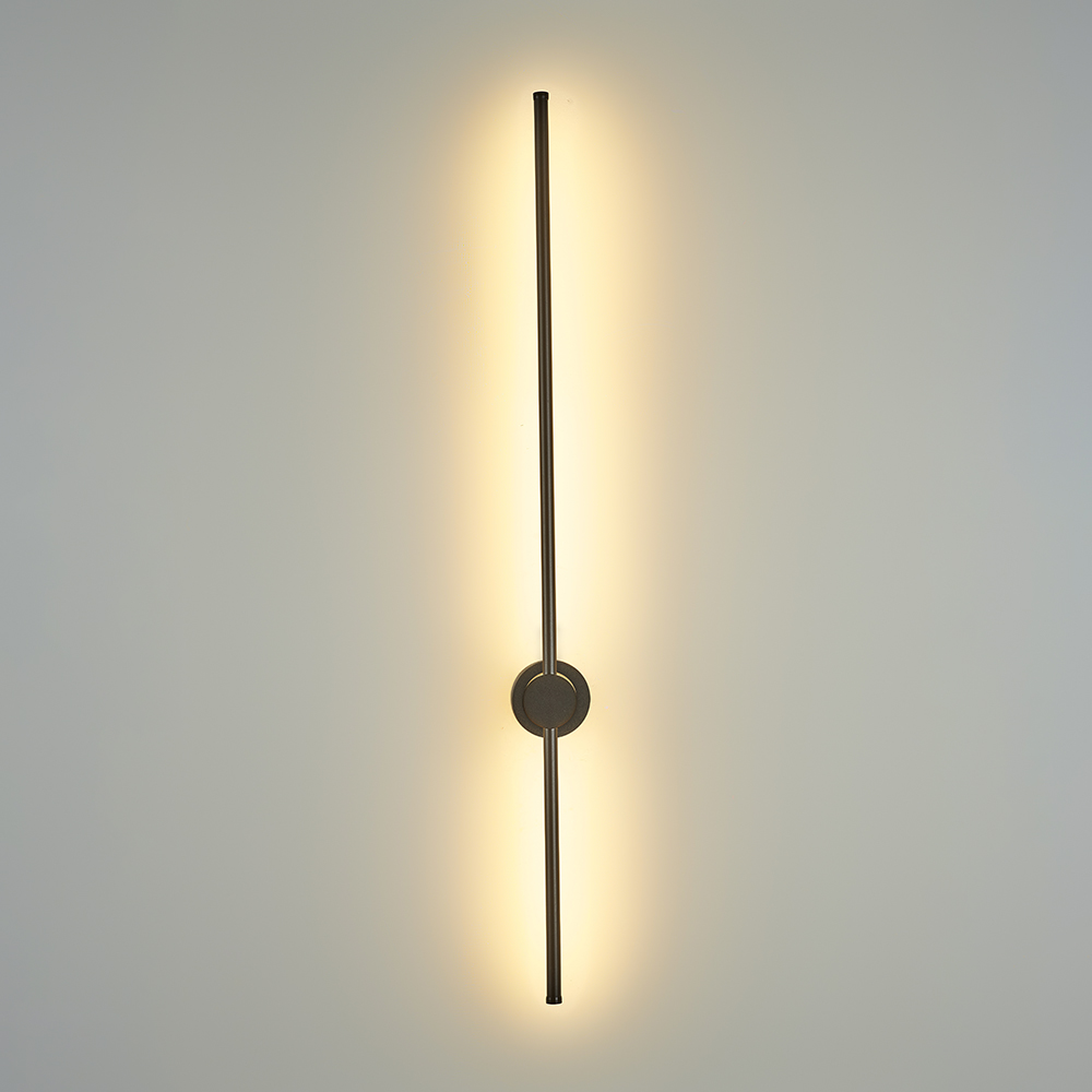Black Long Strip Wall Light Linear LED Wall Sconce - Wall Lights ...