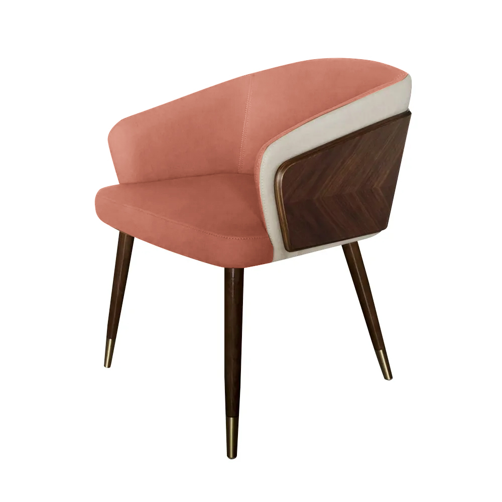 Mid-Century Modern Dining Chair Single Arm Chair Upholstered Leath-Aire ...