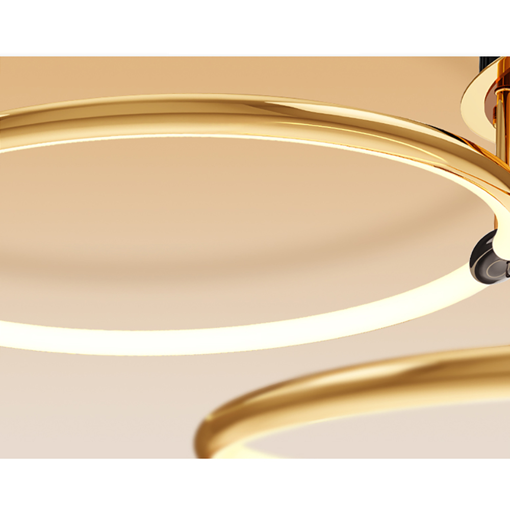 5-Licht-Kreis halb bündig montieren Leichtmetall führte Kronleuchter in ...