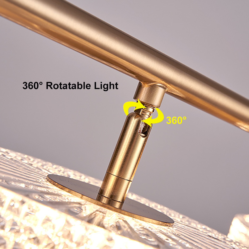 Modern Gold Linear LED 4-Light Kitchen Island Light for Dining Room-Homary