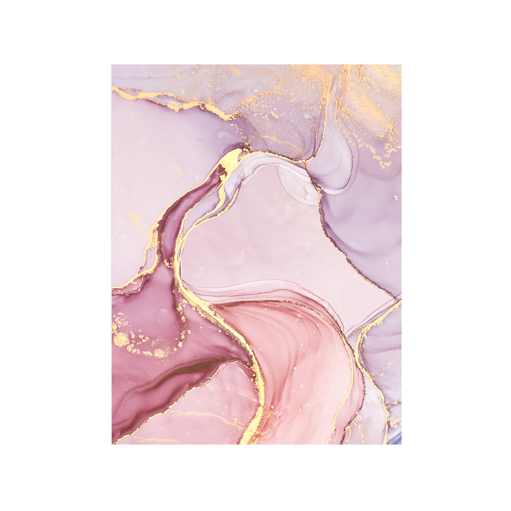 Pink and Gold Abstract Modern Rectangle Area Rug 5 x 7' Flowing Pattern ...