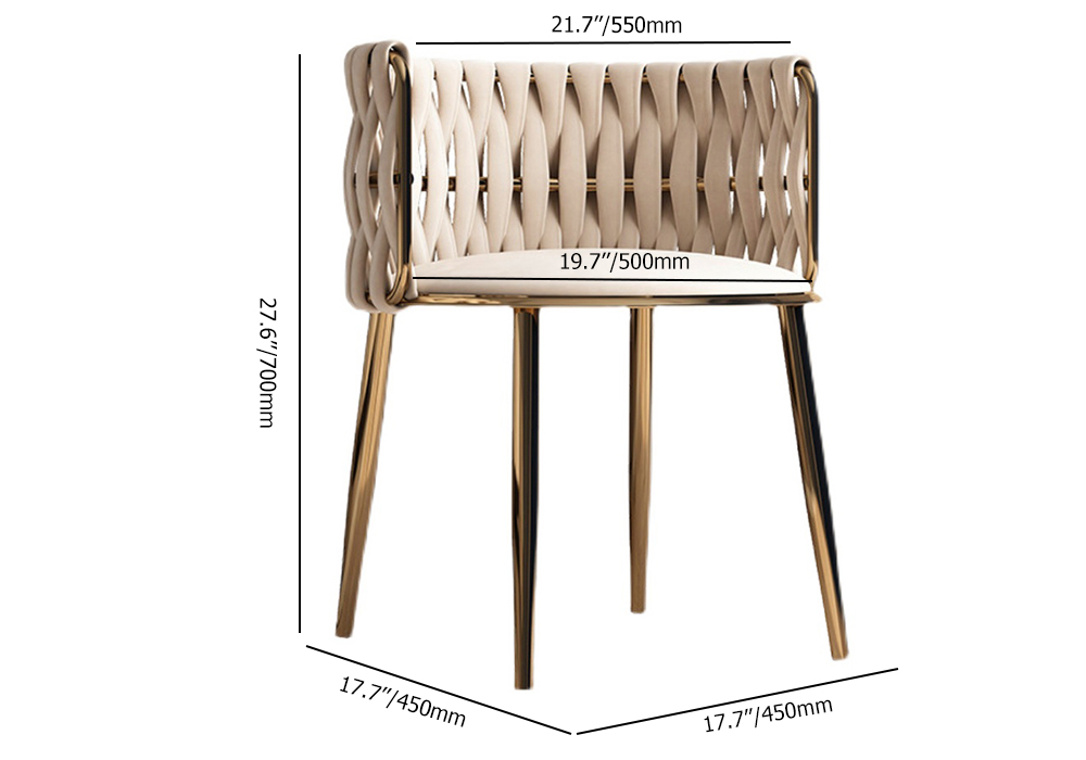 Nordic Off White Round Accent Chair with Velvet Upholstery - Living ...