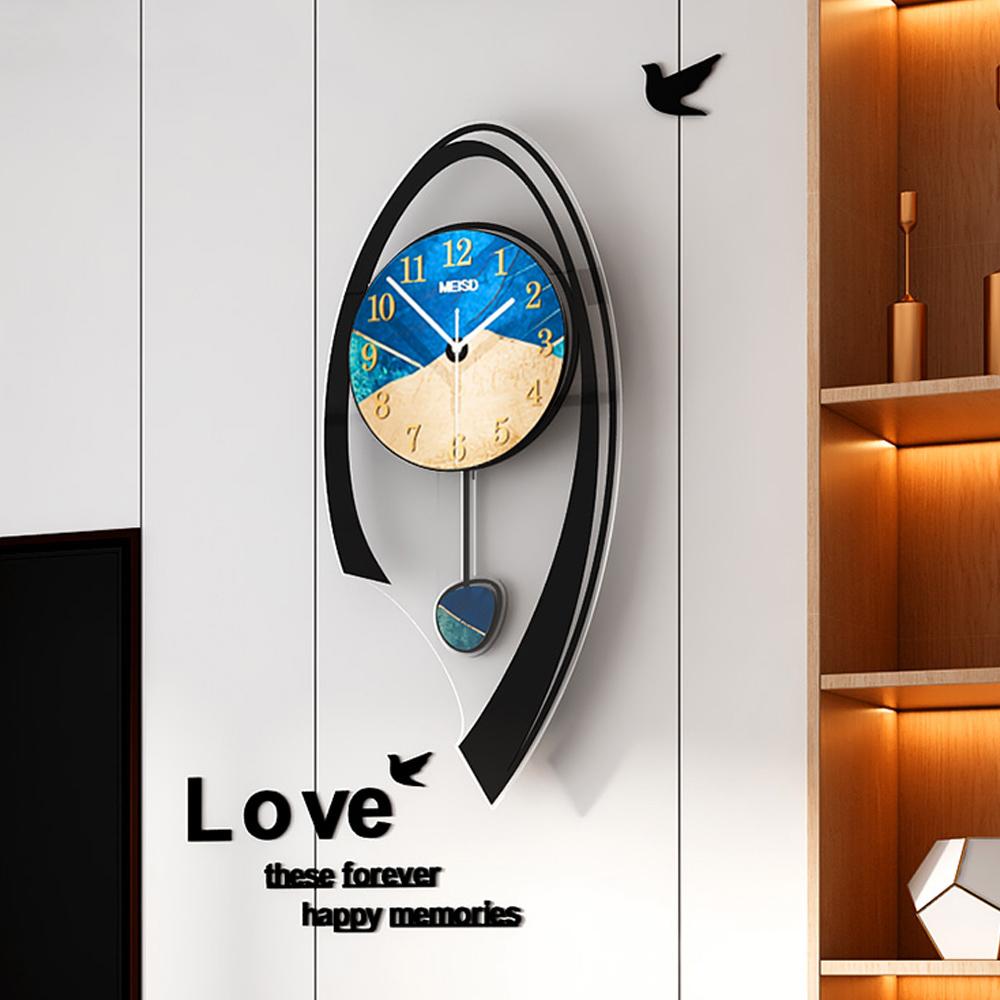 Multi-Color Modern Wall Clock Home Background Decor - Clocks - Homary US