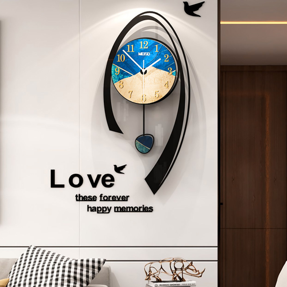 Multi-Color Modern Wall Clock Home Background Decor - Clocks - Homary US