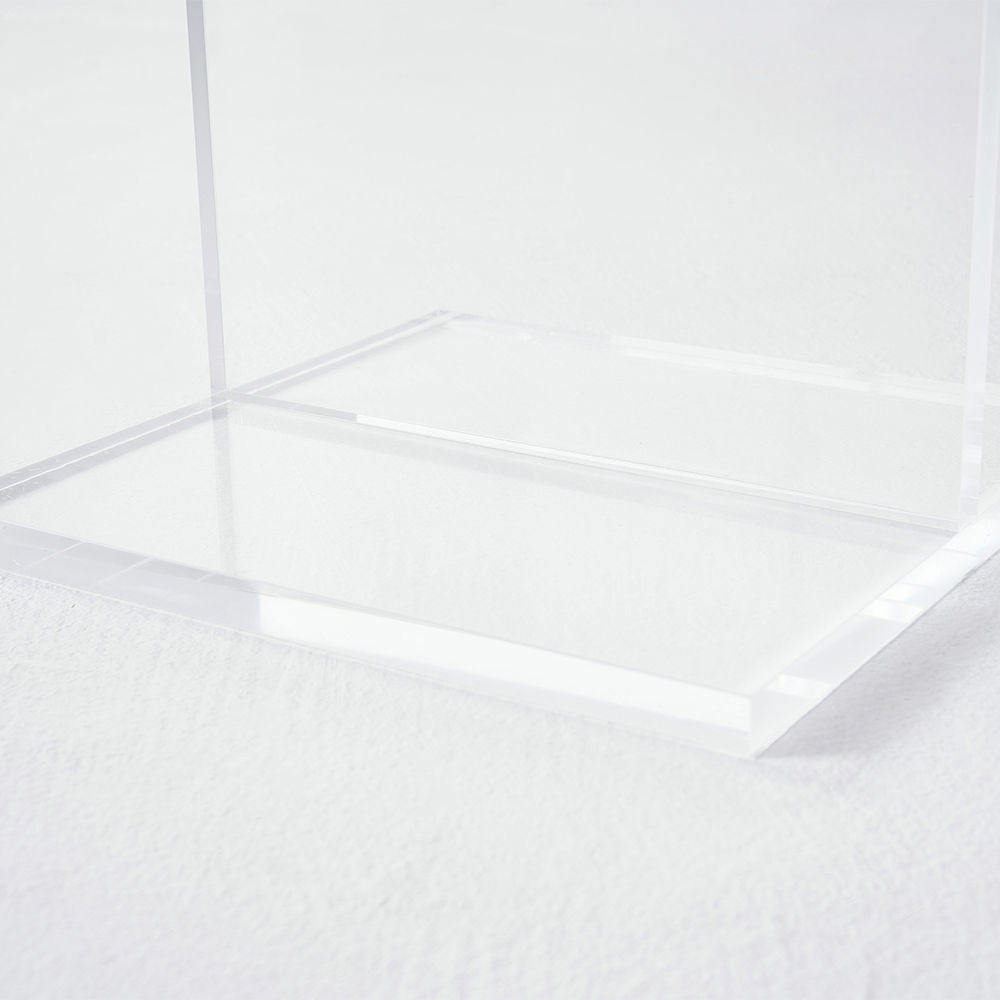 Square Clear Acrylic End Table Modern Side Table - Living Room ...