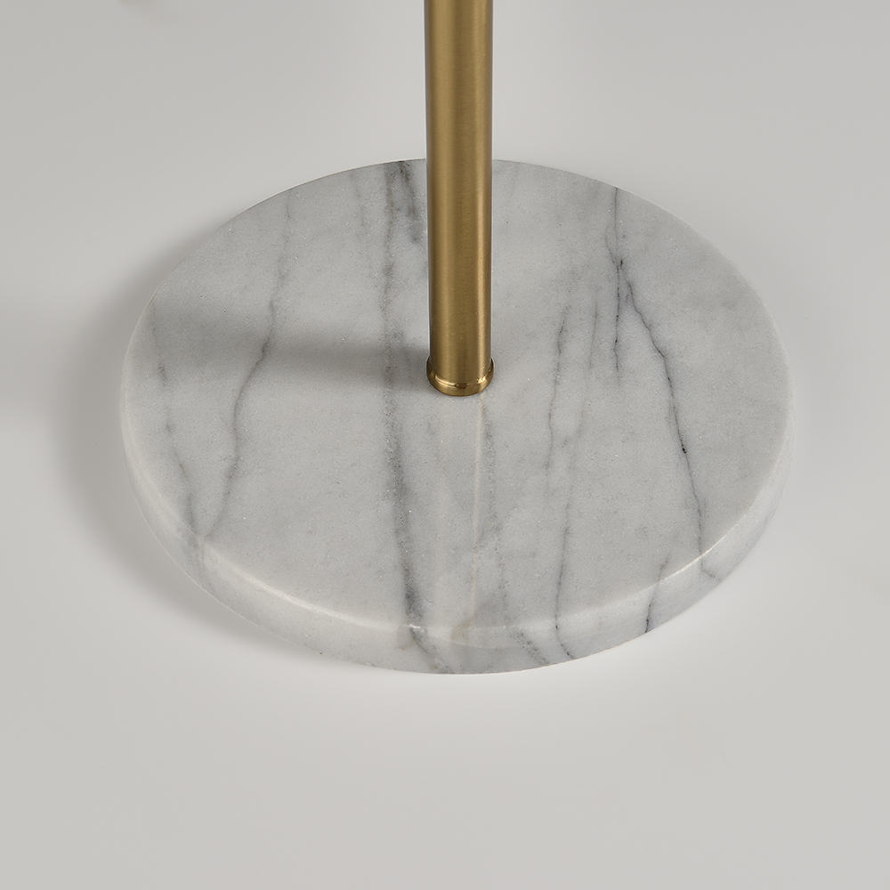 Lampadaire Arc moderne avec tiroir en or et blanc avec abat-jour en ...