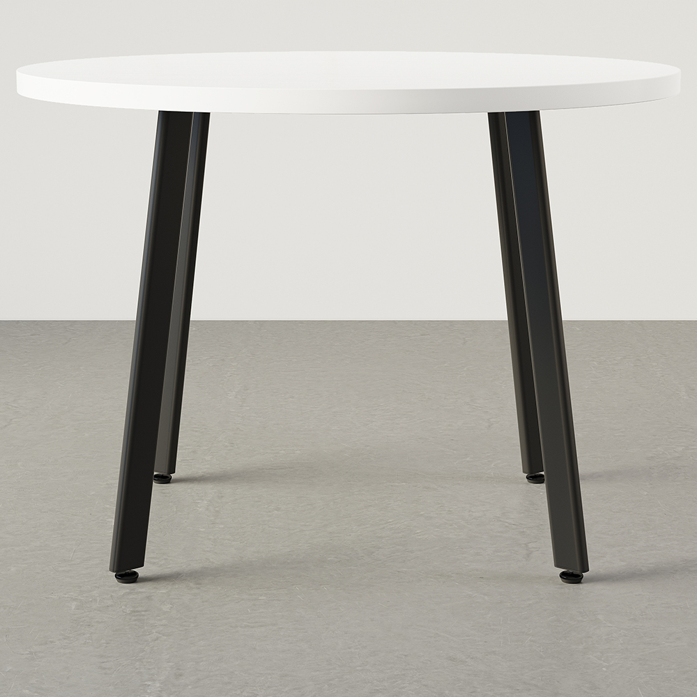 1000mm Round Wooden Small Nesting Dining Table Set for 4 Black ...