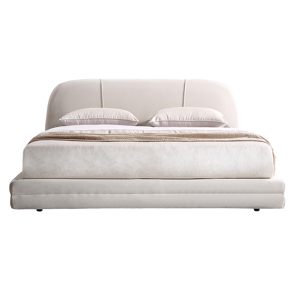 Modern King Upholstered Platform Bed Low Profile Cloud Bed - Bedroom ...