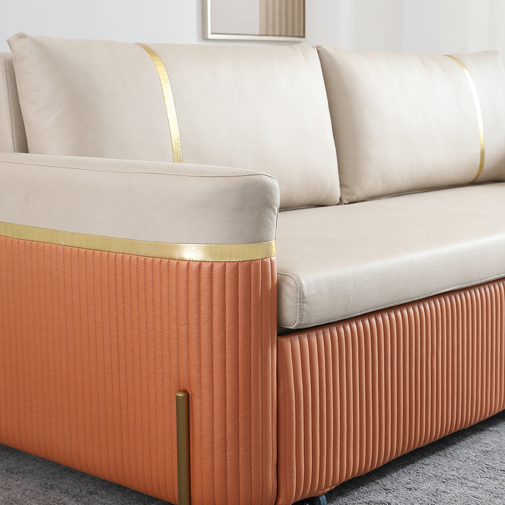 2010mm Full Sleeper Sofa Bed with Storage Upholstered Convertible ...