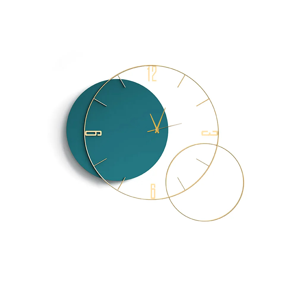 Modern Round Oversized Wall Clock Home Decor Art in Green - Clocks ...