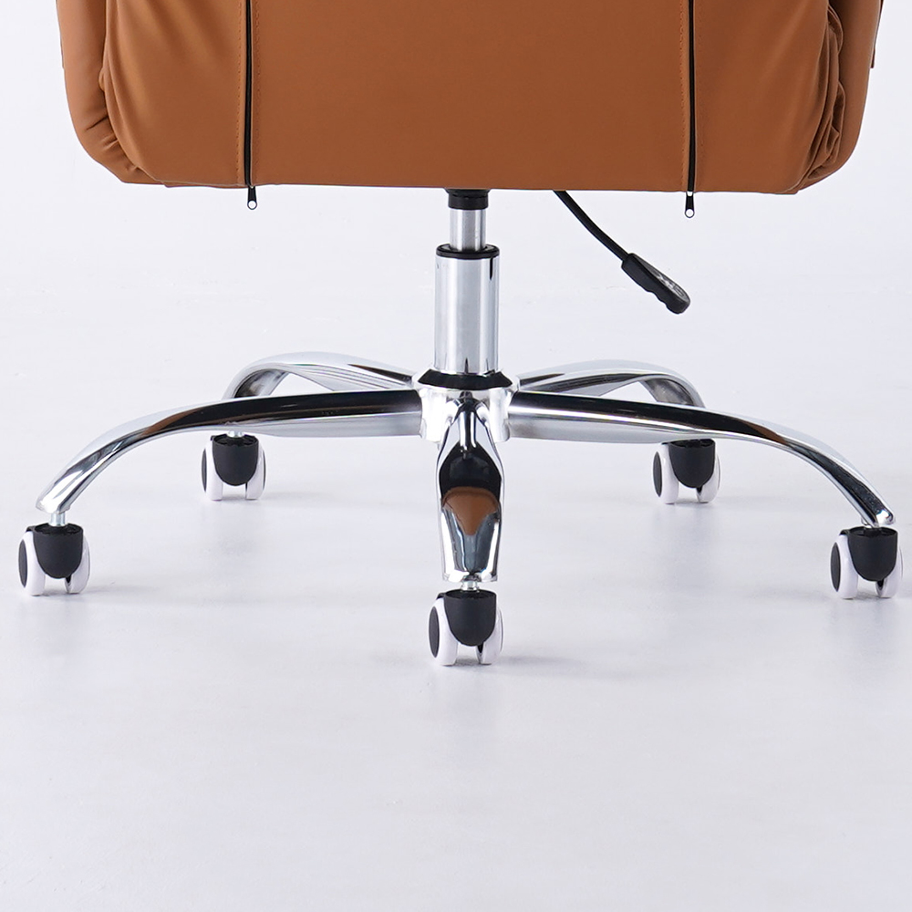 Modern PU Leather Task Chair Upholstered Swivel Office Chair Height ...