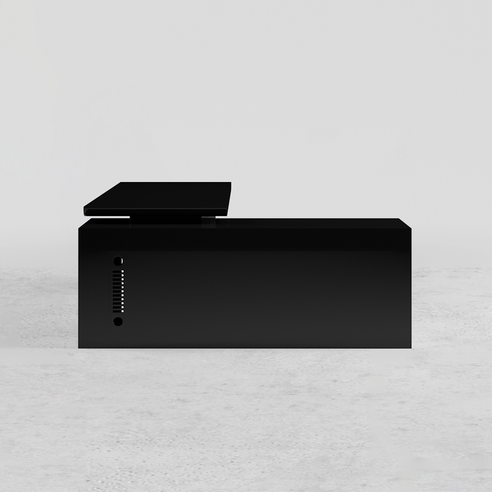 70 9 Modern Black L Shape Executive Desk Drawers And Cabinet Large Office Desk Left Hand Office