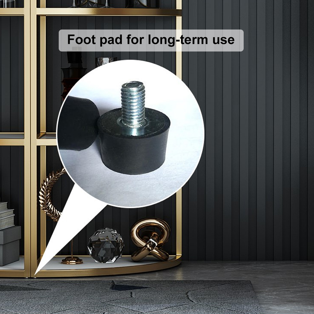 6-Tier Modern Fan-Shaped Shelves Standing Corner Shelf in White&Gold ...