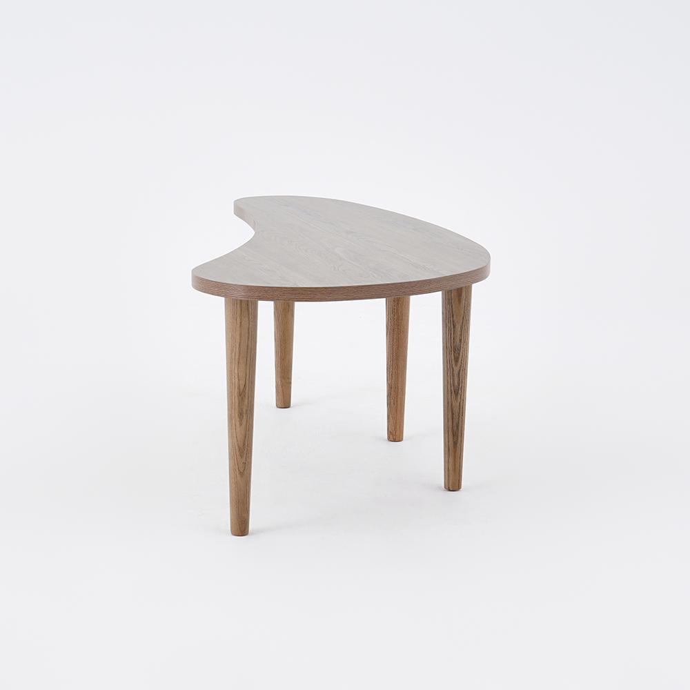 48" Modern Wood Abstract Coffee Table in Walnut with 3 legs - Living ...