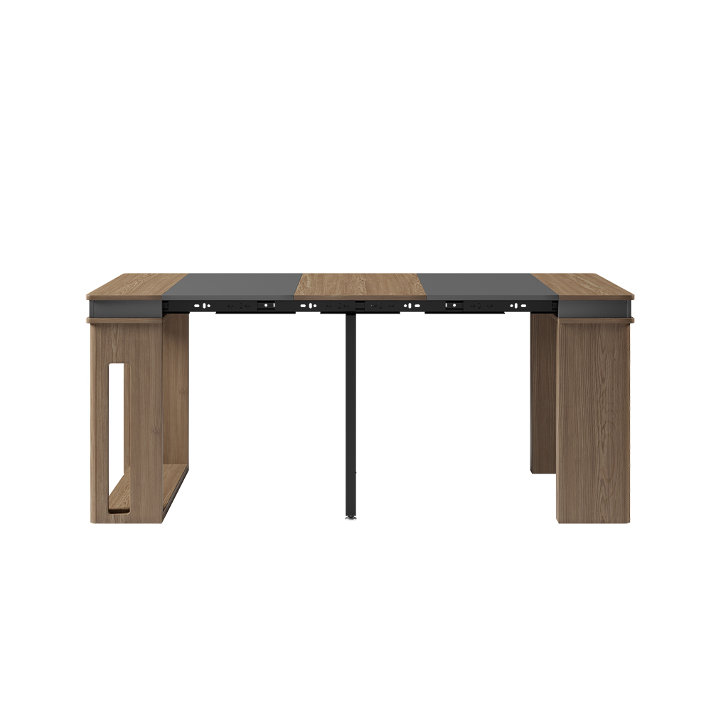 Modern Extendable Dining Table Rectangle Sideboard with Storage in ...