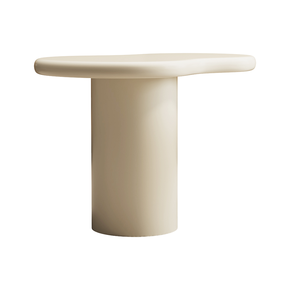 Abstract End table Cloud Shaped Side Table Wood Irregular in Beige ...