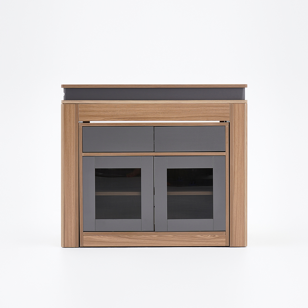 Modern Extendable Dining Table Rectangle Sideboard with Storage in ...