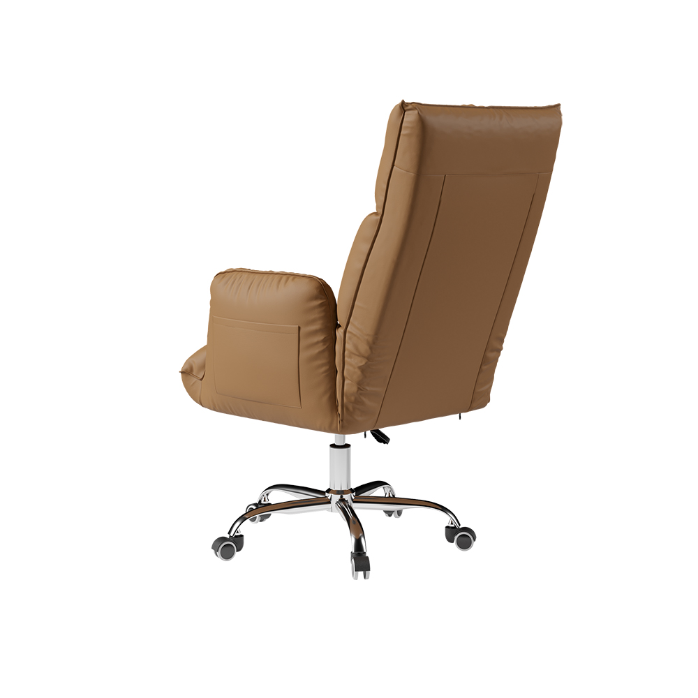 Modern PU Leather Task Chair Upholstered Swivel Office Chair Height ...