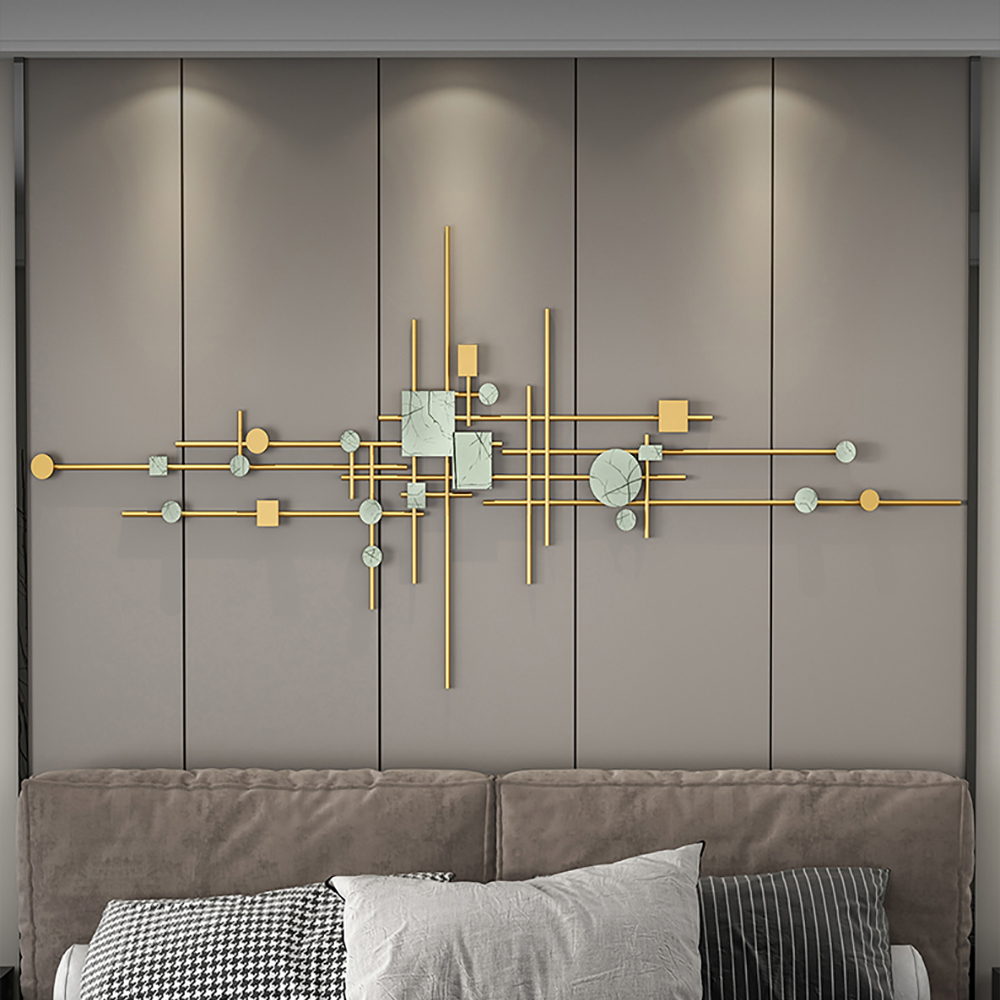 1 Piece Europe Modern Geometric Metal Iron Wall Decor Multi-Colored-Homary