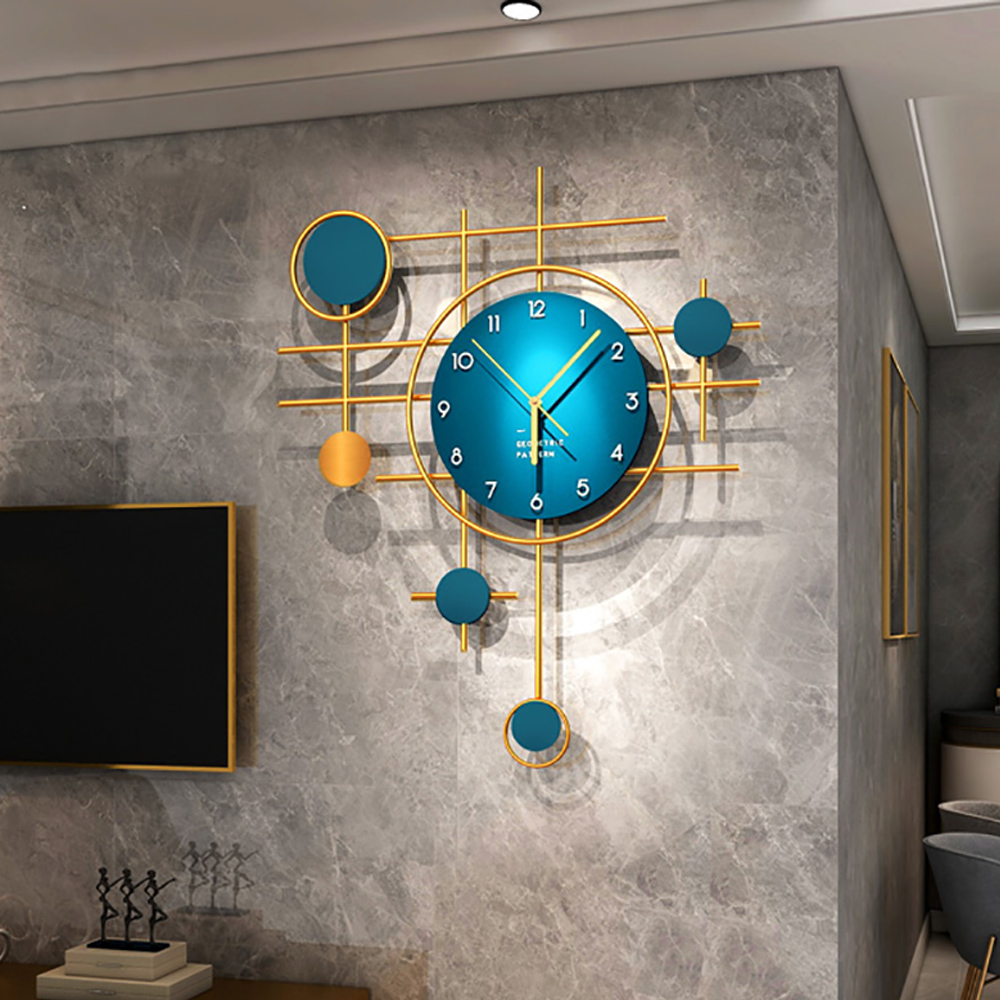 Contemporary Fashion Geometric Large Wall Clock with 3D Visual Effect