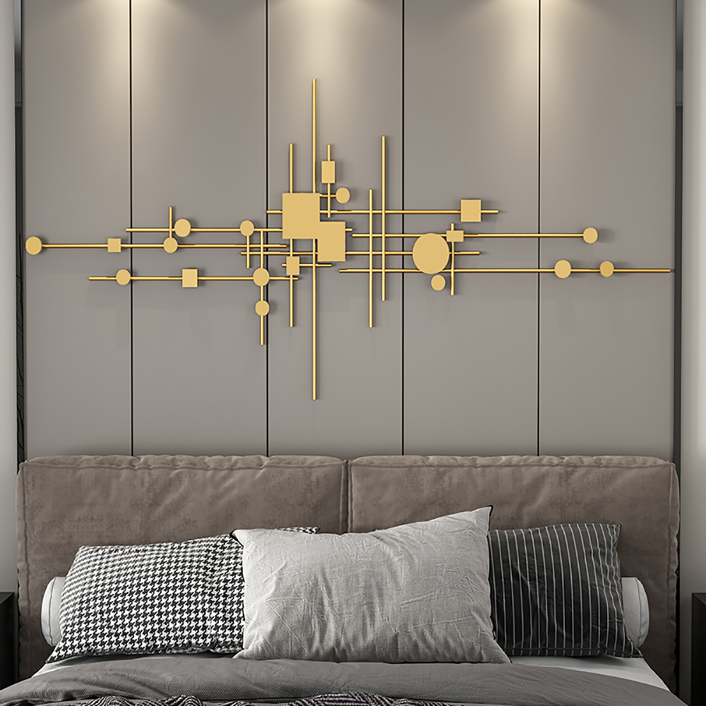 Luxury 3D Geometric Patterns Metal Wall Decor with Overlapping Effects ...