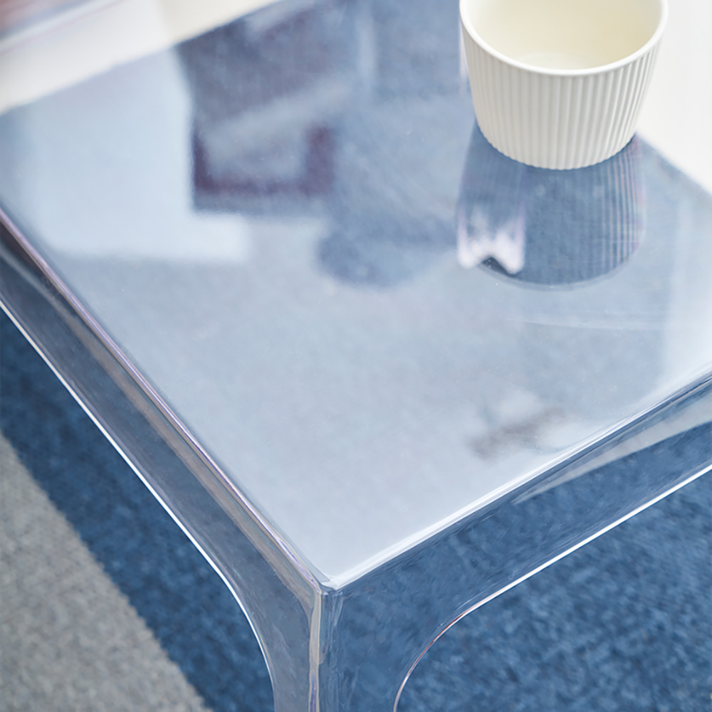 Unique End Table Plastic Clear Skinny Side Table-Homary